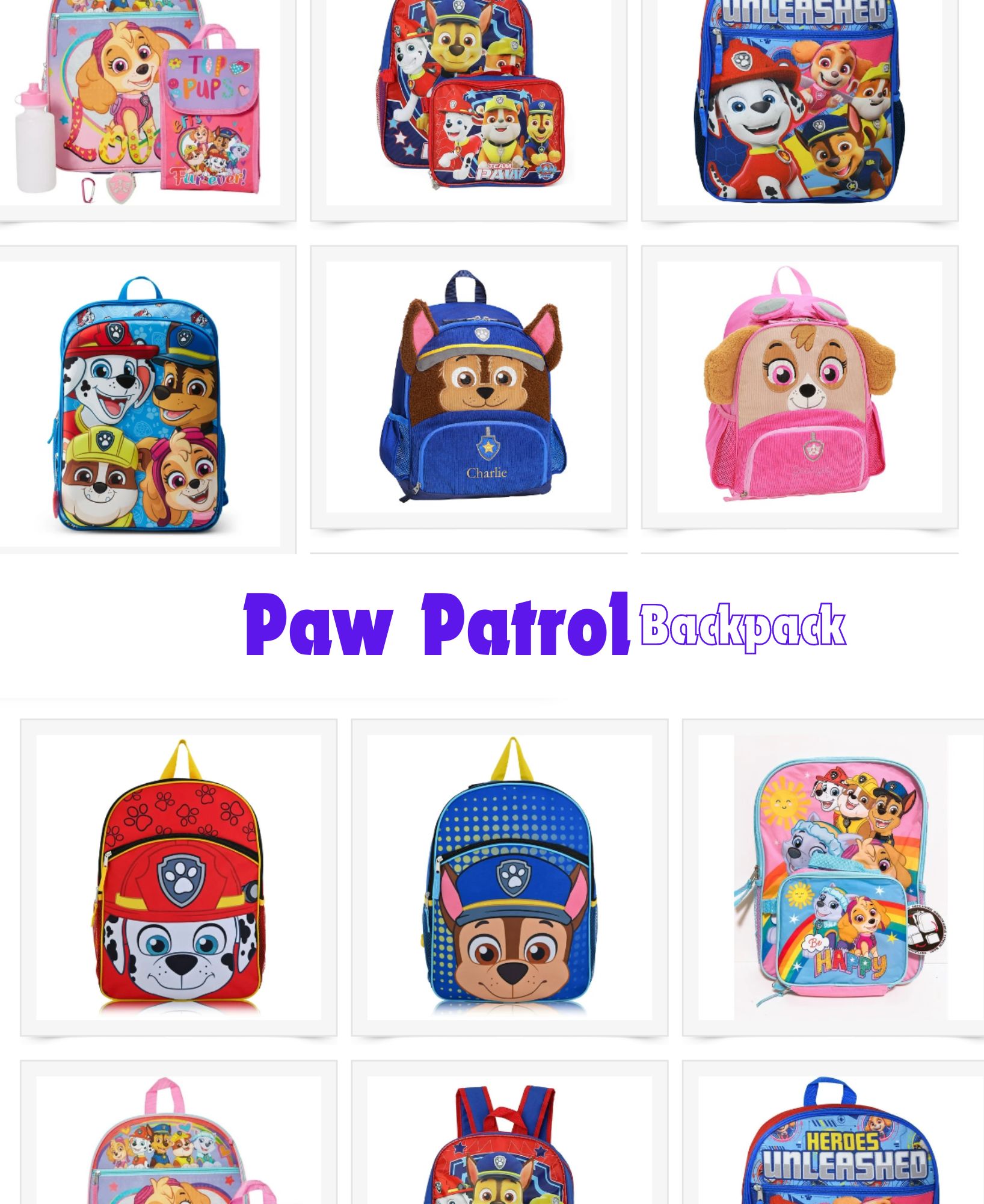 Paw Patrol Backpacks - COUTURE & BEYOND